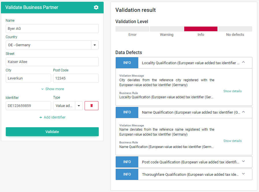 European VAT Numbers validation